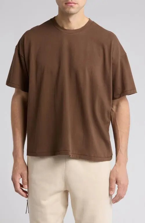 ELWOOD Dodgy Distressed T-shirt - Walnut