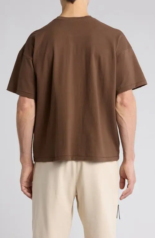 ELWOOD Dodgy Distressed T-shirt - Walnut