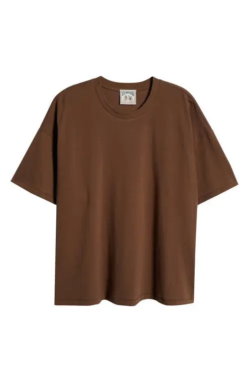 ELWOOD Dodgy Distressed T-shirt - Walnut