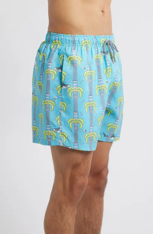 BOARDIES Atlantis Mid Length Swim Trunks - Blue