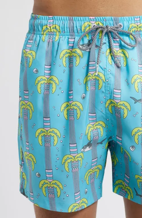 BOARDIES Atlantis Mid Length Swim Trunks - Blue