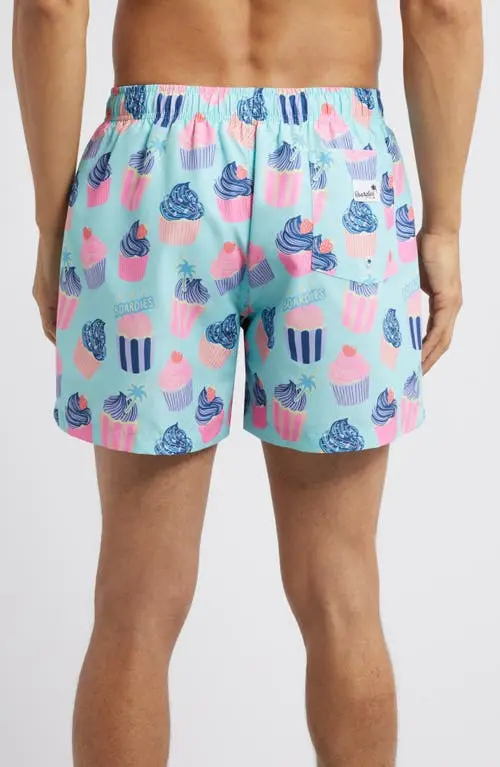 BOARDIES Celebrations Cupcake Print Swim Trunks - Blue