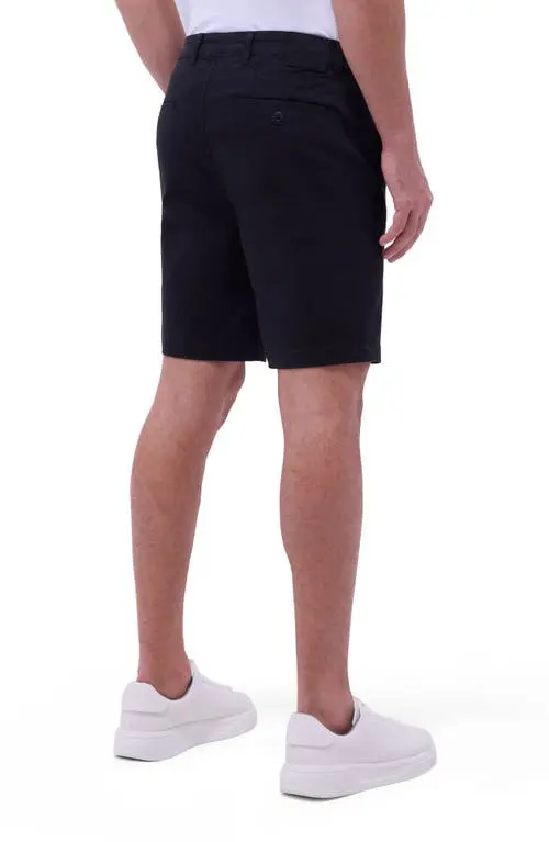 Bugatchi Flat Front Chino Shorts - Black