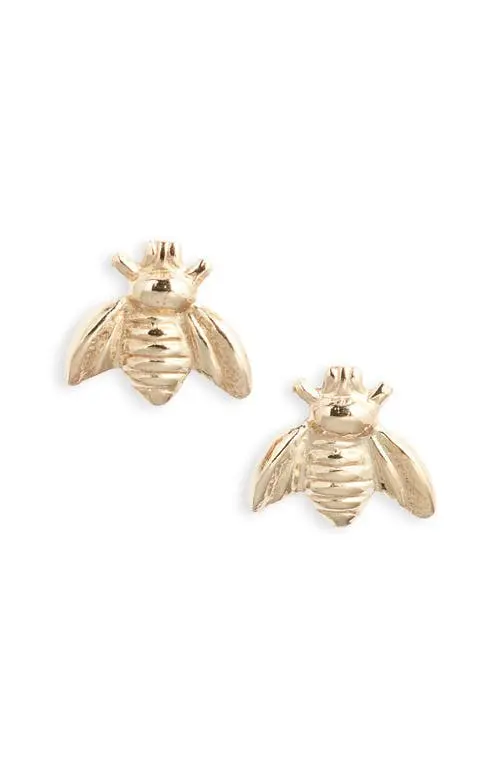 NASHELLE Bee Stud Earrings - Gold Fill