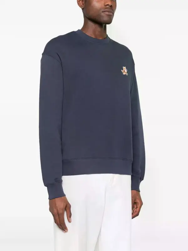 Maison Kitsuné Speedy Fox-patch Sweatshirt - Blue