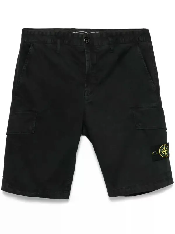 Stone Island Compass-badge Shorts - Black