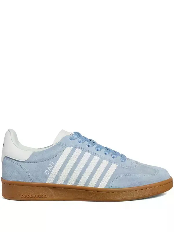 Dsquared2 Striped Low Top Sneakers In Blue - 30% Off