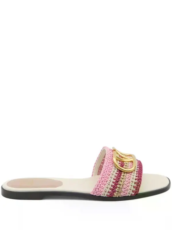 Valentino Garavani Vlogo Signature Slides - Pink
