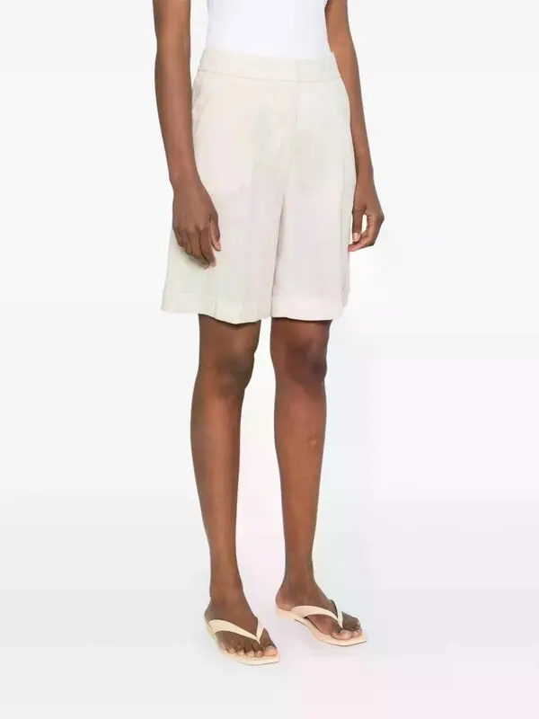 Peserico Pleated Linen Shorts