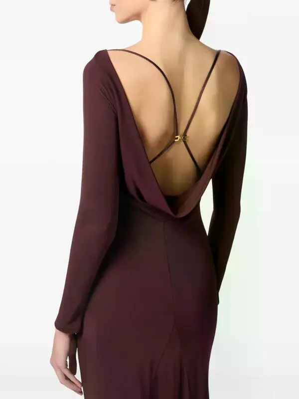Elisabetta Franchi Draped Jersey Gown