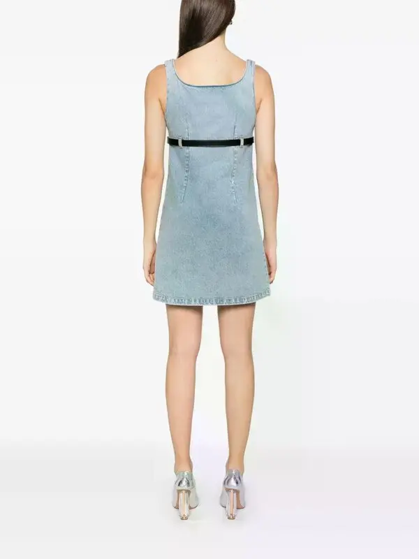 Coperni Belted Denim Mini Dress