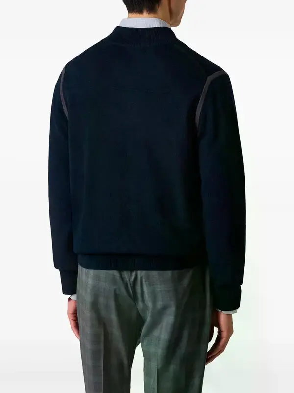 Paul Smith Half-zip Merino Wool Sweater - Blue