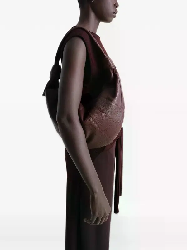 LEMAIRE Fortune Croissant Bag In Grained Leather - Brown