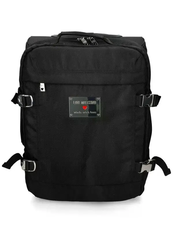 Moschino Logo Plaque Luggage