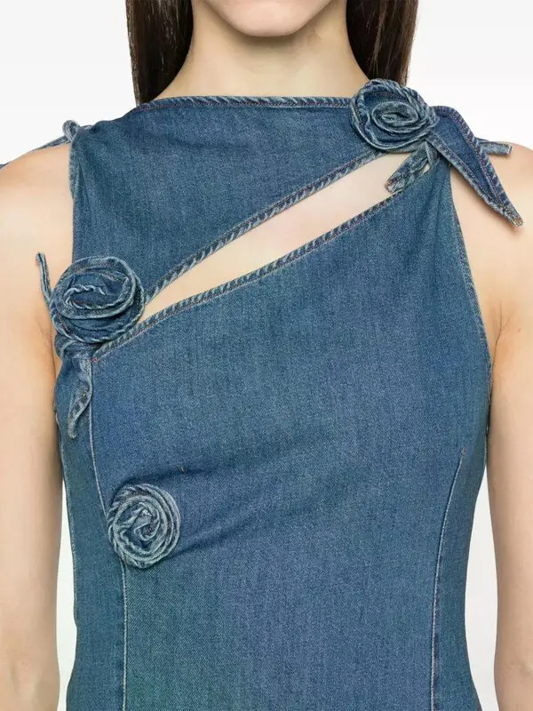 Coperni Asymmetric Mini Dress - Blue