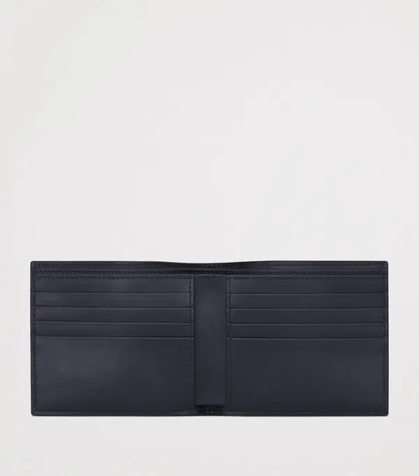 Saint Laurent Calfskin East/west Wallet - Blue
