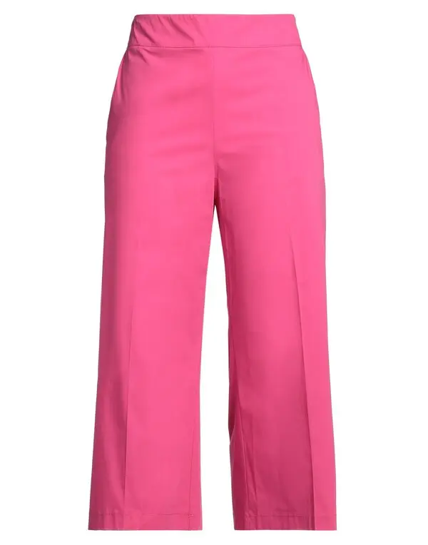 CARACTÈRE Wide-leg Cropped Pants - Fuchsia