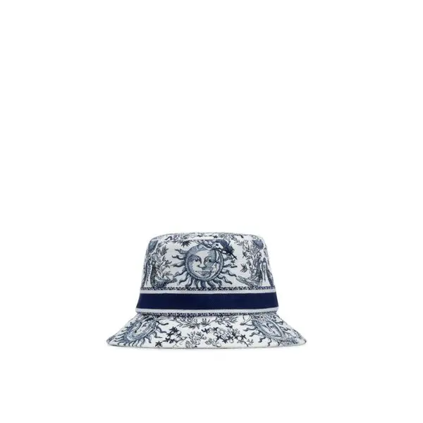 Dior Toile De Jouy Soleil Small Brim Bucket Hat In Blue - 27  display picture 2