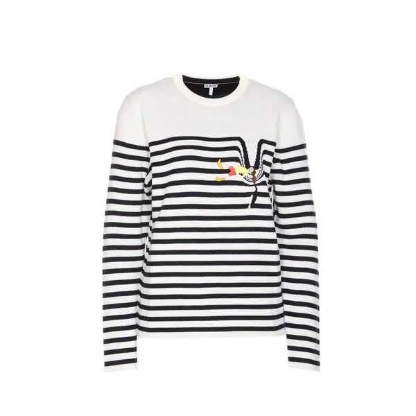 Loewe X Suna Fujita Striped Sweater - White