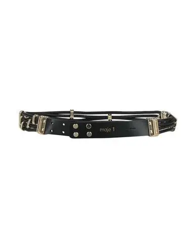 Maje Leather Belt With Appliqués - Black