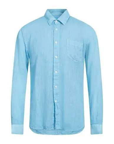 120% Lino Shirt Size Linen - Sky Blue