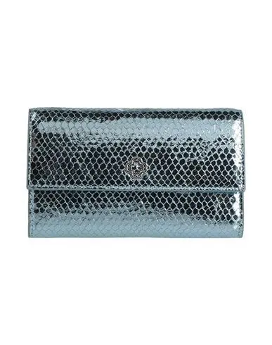 Maje Handbag In Cow Leather With Snakeskin Print - Sky Blue
