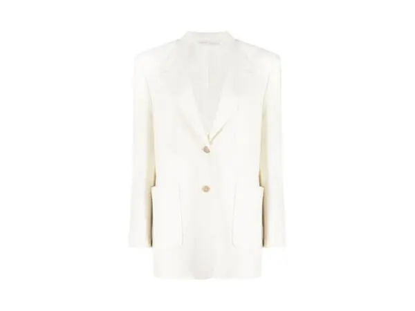 Palm Angels Knit Tape Blazer - White