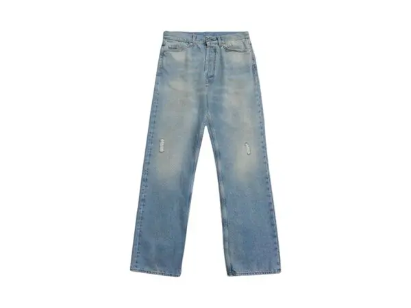 Palm Angels Pa Monogram Loose Denim Jeans - Blue