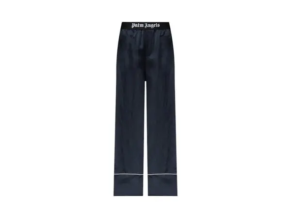 Palm Angels Satin Pajama Pants - Black