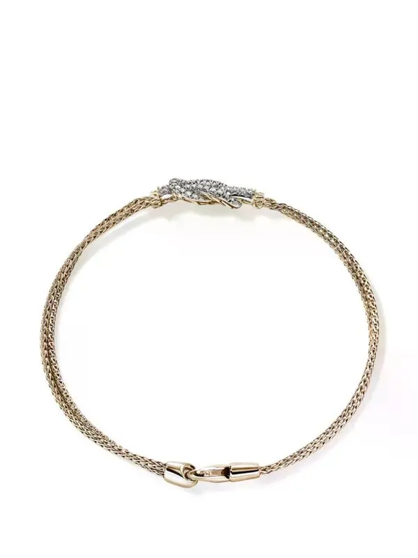 John Hardy 14k Yellow Love Knot Diamond Bracelet - Gold