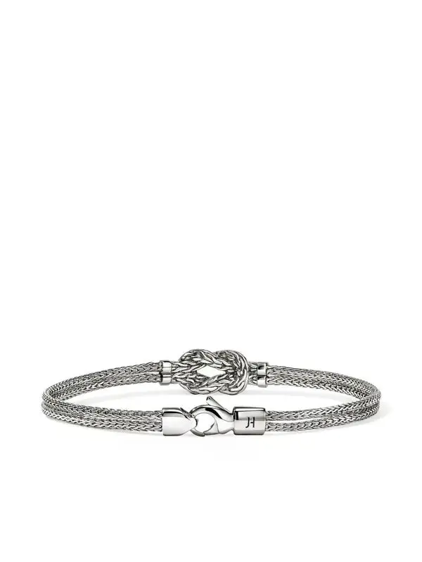 John Hardy Sterling Love Knot Diamond Bracelet