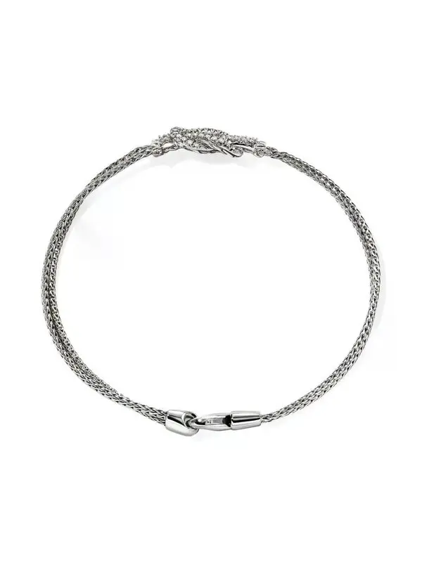 John Hardy Sterling Love Knot Diamond Bracelet