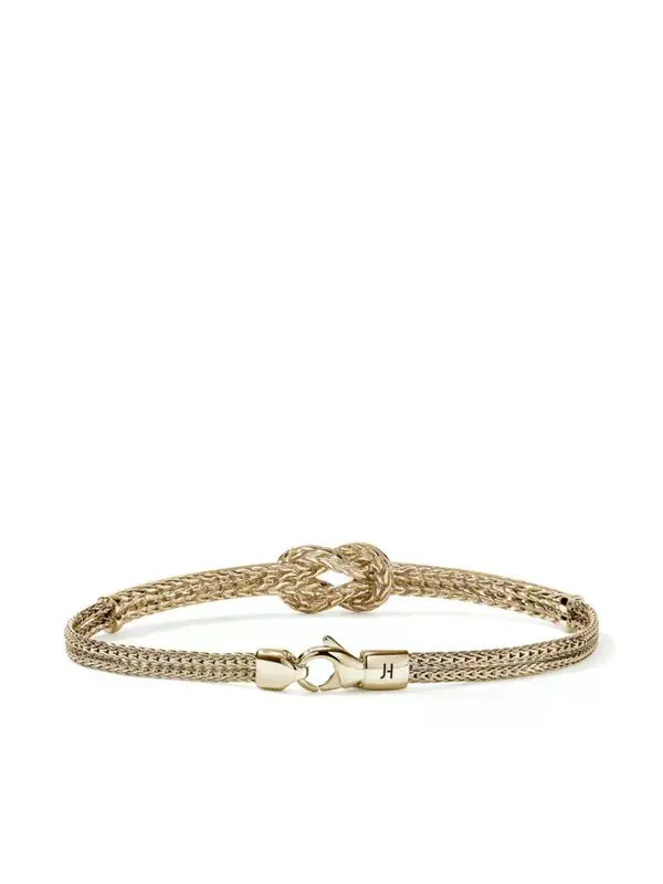 John Hardy 14k Yellow Diamond Knot Bracelet - Gold