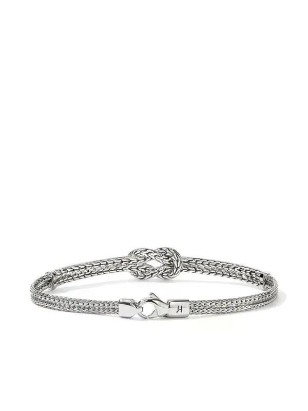 John Hardy Sterling Love Knot Diamond Bracelet