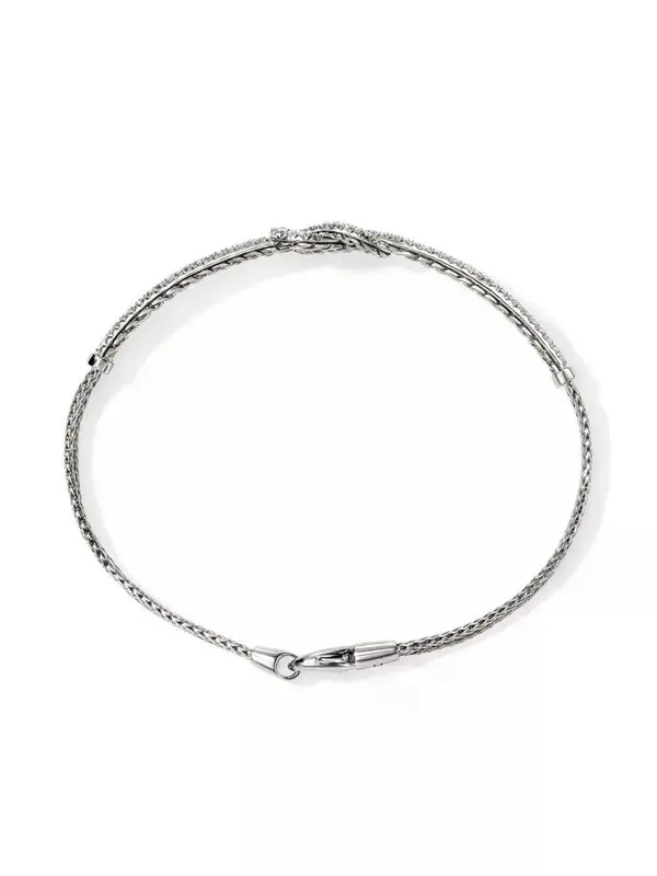 John Hardy Sterling Love Knot Diamond Bracelet