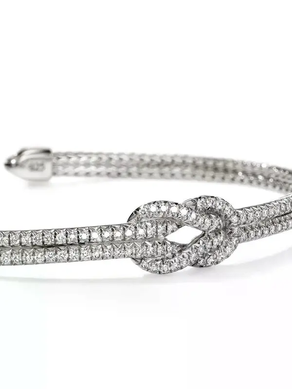 John Hardy Sterling Love Knot Diamond Bracelet