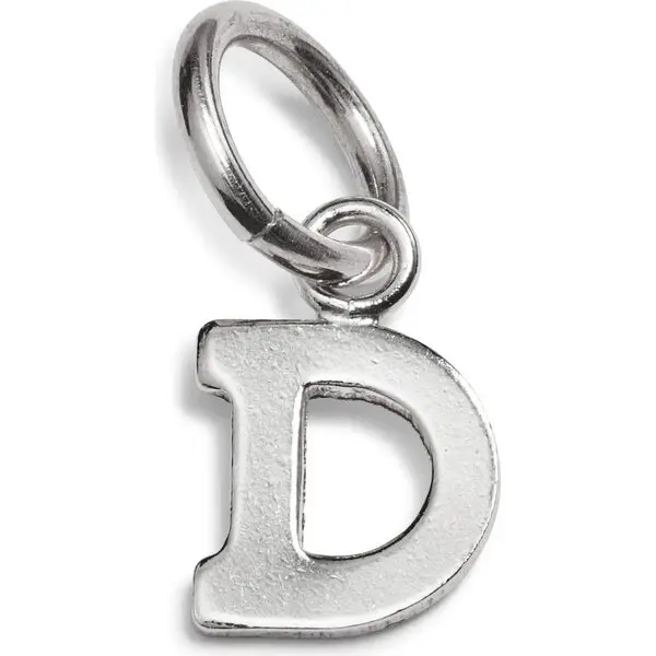 NASHELLE Initial Charm - Sterling Silver - D
