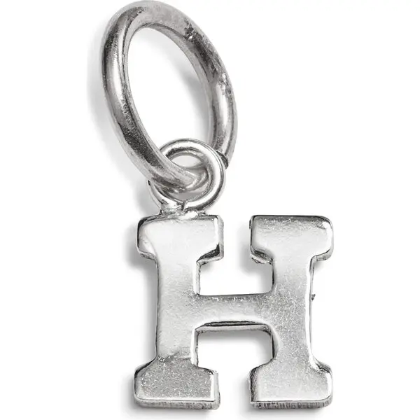 NASHELLE Initial Charm - Sterling Silver - H