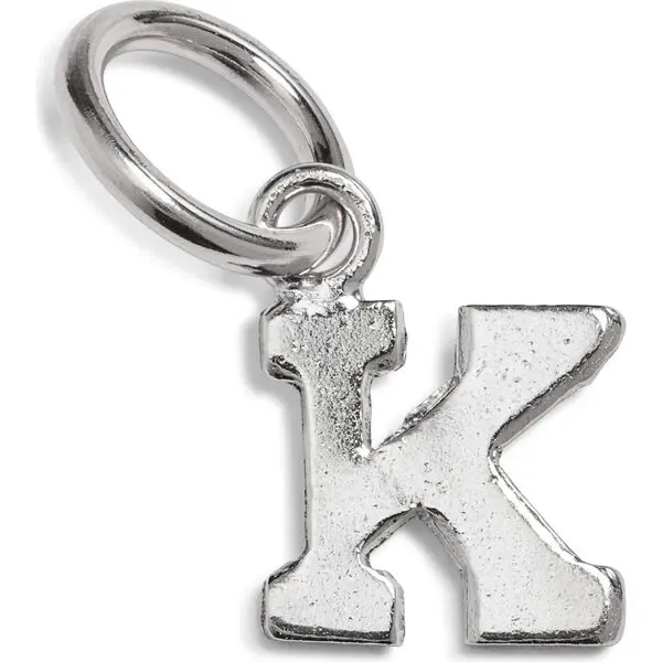 NASHELLE Initial Charm - Sterling Silver - K