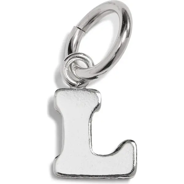 NASHELLE Initial Charm - Sterling Silver - L