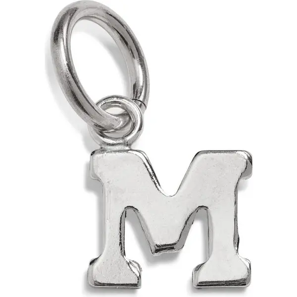 NASHELLE Initial Charm - Sterling Silver - M