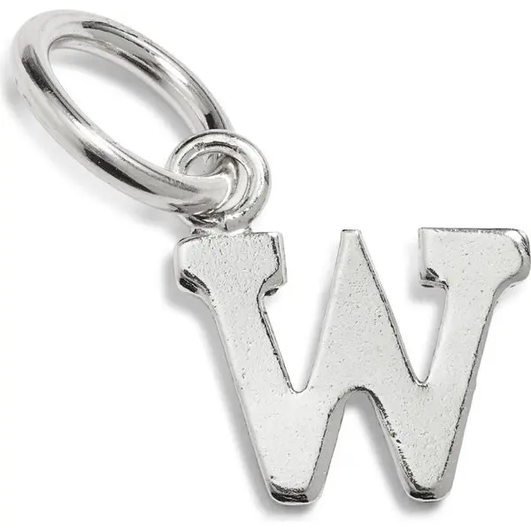 NASHELLE Initial Charm - Sterling Silver - W