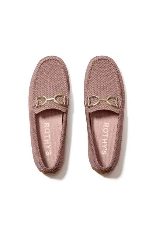 Rothy's The Double Bit Driver Loafer - Rose Micro Check