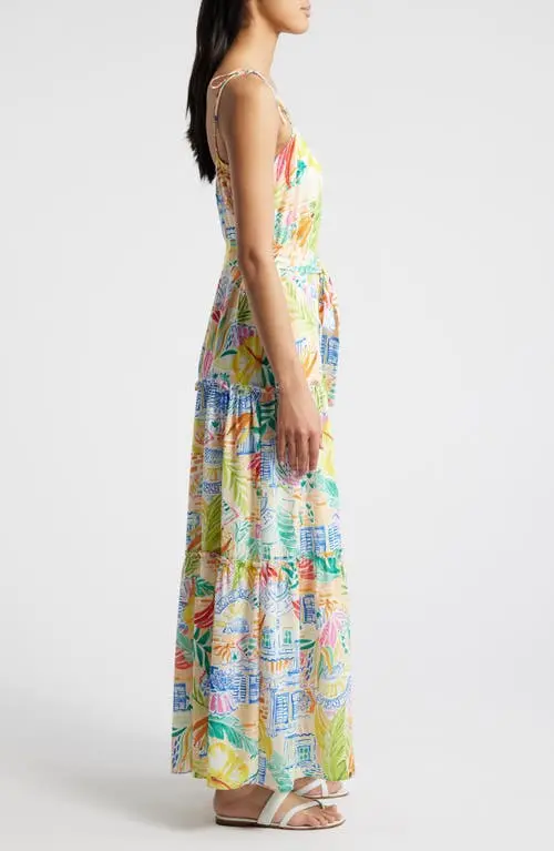 Julia Jordan Mixed Print Tiered Maxi Dress In Ivory Multi - 55% Off |  Editorialist