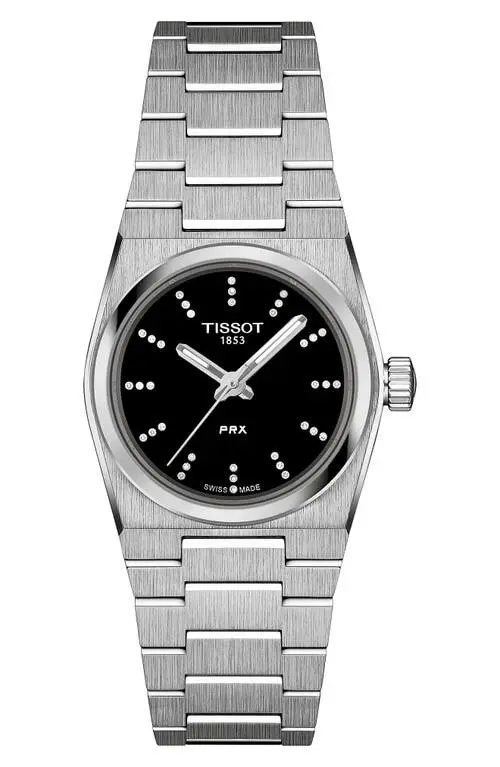 TISSOT Prx Diamond Dial Stainless Steel Bracelet Watch - Black