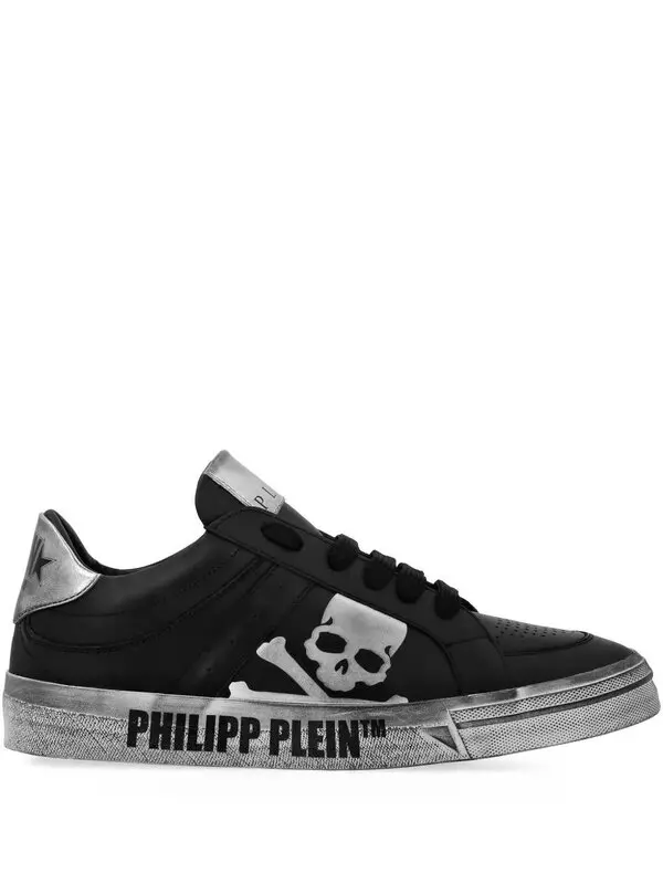 Philipp Plein Skull & Bones Low-top Sneakers - Black