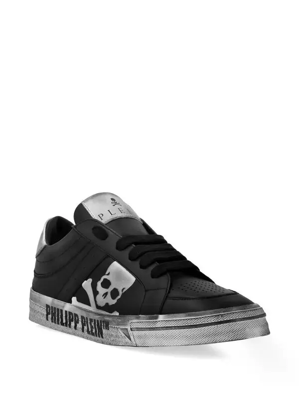 Philipp Plein Skull & Bones Low-top Sneakers - Black