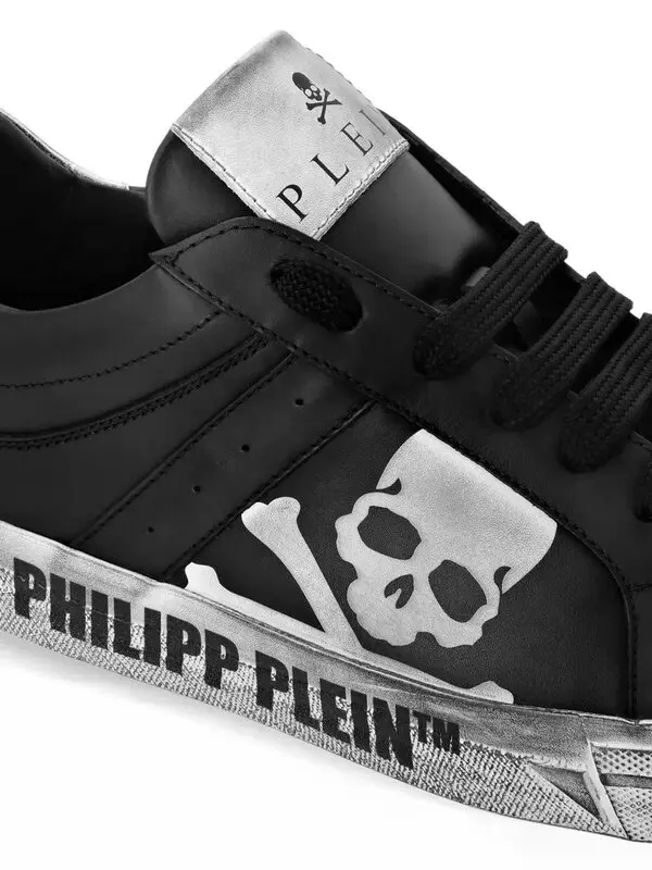 Philipp Plein Skull & Bones Low-top Sneakers - Black