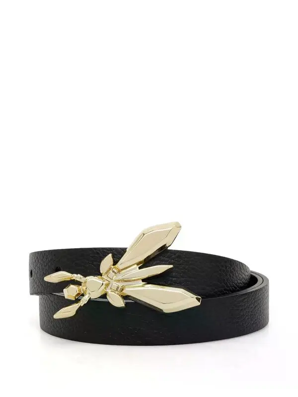 Patrizia Pepe Logo Buckle Belt - Black
