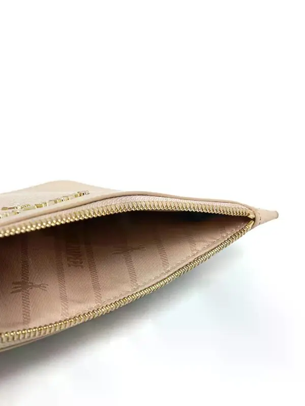Patrizia Pepe Logo Clutch - Neutrals